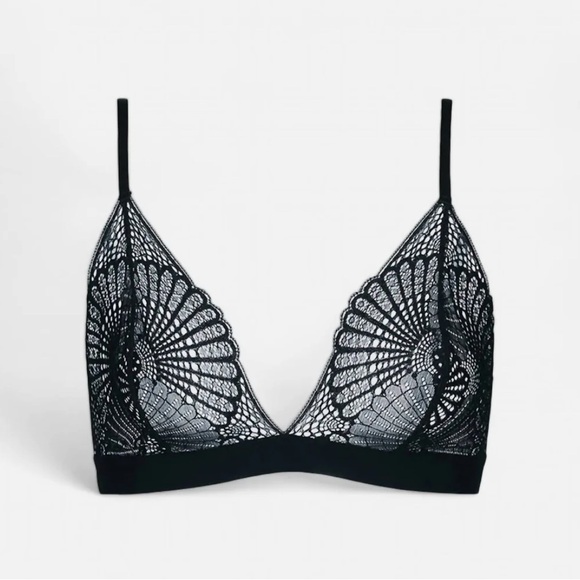 Commando | Intimates & Sleepwear | Commando Black Lace Triangle Bra ...